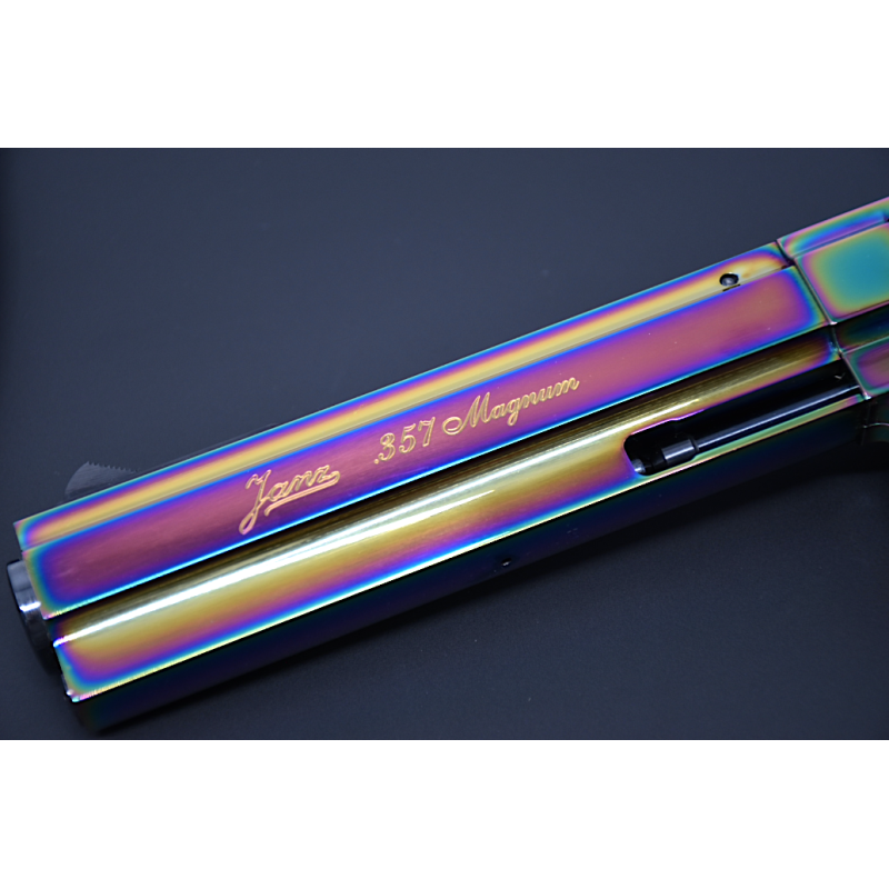 Janz Revolver 357 Mag. 6" Aurora Green Rainbow