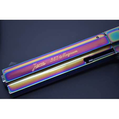 Janz Revolver 357 Mag. 6" Aurora Green Rainbow