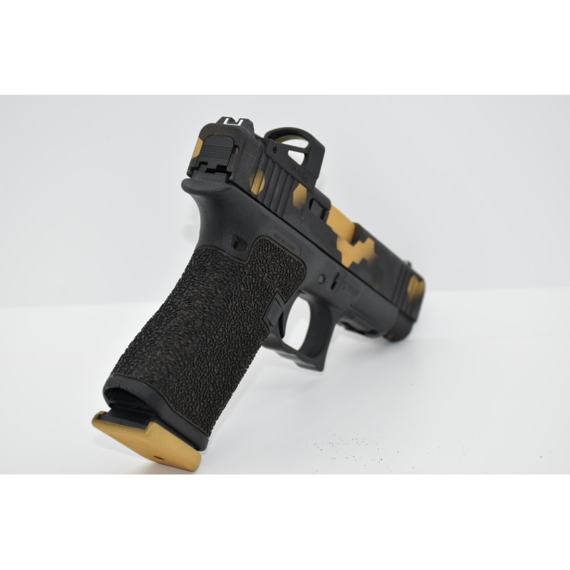 Glock 48 Shield Custom - Gold Black Hexa - Legacy Custom Edition