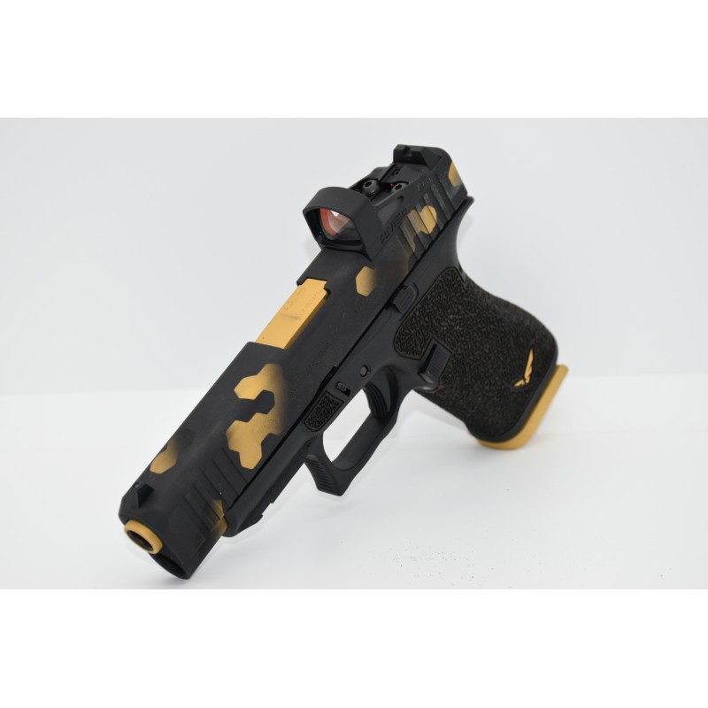 Glock 48 Shield Custom - Gold Black Hexa - Legacy Custom Edition