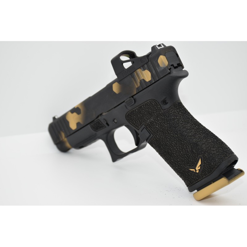 Glock 48 Shield Custom - Gold Black Hexa - Legacy Custom Edition